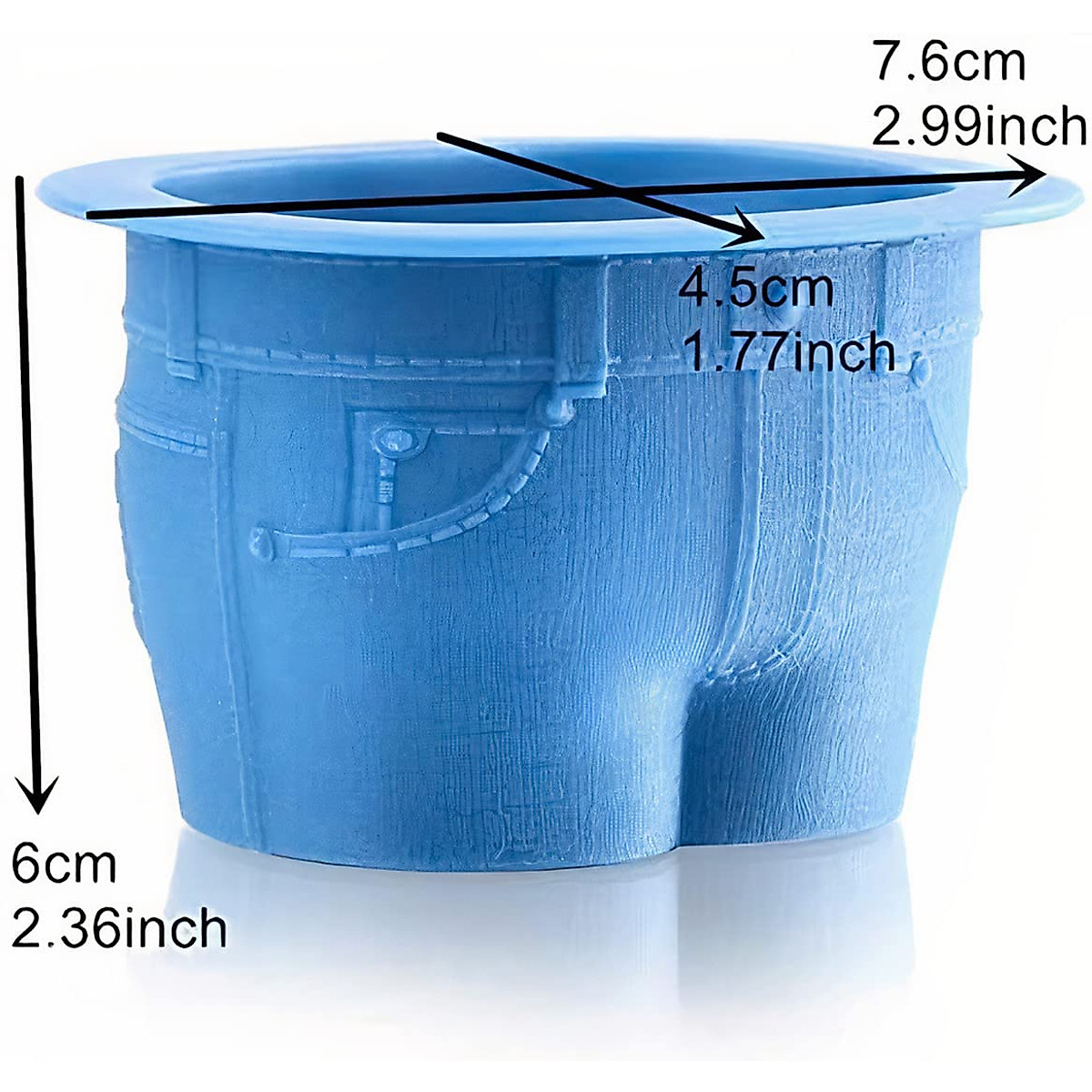 Silicone Cupcake Baking Cups | Great Mother's Day Gifts Idea for Bakery | Cute Mini Jeans Style Baking Utensils Pants Muffin Liners Holders | Set of 4