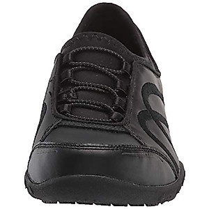 Skechers Women's Slip on Bungee Gore Food Service Shoe, Black, 7.5