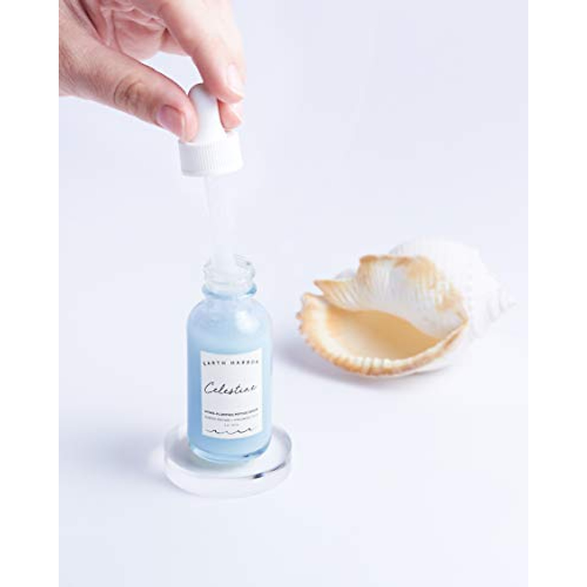 Earth Harbor | CELESTINE Hydra-Plumping Peptide Serum - Skin Elasticity & Replenishing Nutrients | Hyaluronic Acid + Seaweed Peptides | Plant-Based & Certified Vegan |1 fl oz