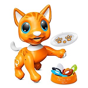 Power Your Fun Robo Pets Cat for Girls and Boys - Remote Control Robot Toy Interactive Hand Motion Gestures, Robot Toys Smart STEM Toy Programmable Treats Walking Dancing Robot Pet for Kids Robot Cat