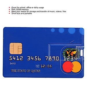 Zyyini Card U Disk, Simple Unique USB Flash Drive 32GB Computer External Student Office Creative Portable Storage Card Shape U Disc,for Computer Laptop Desktop