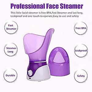 Facial Steamer,Nano Ionic Face Steamer for Home Facial,Face Sauna Spa Sinuses Moisturizing Cleansing Pores for for Women Moisturizing Home SPA