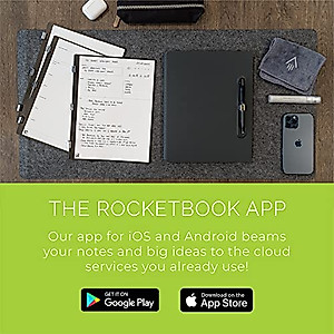 Rocketbook Pro Meeting Notes Page Pack | Scannable Pro Pages for Note Taking - Write, Scan, Erase, Reuse | 20 Sheets | Executive Size: 6 in x 8.8 in