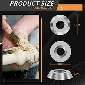 NNBWKIXI 12PCS Carbide Lathe Tools Carbide Inserts for Wood Lathe Turning Tool,Include 11mm Square with Radius,12mm and 8.9mm Round,30x10mm Diamond with Sharp Point with Screws