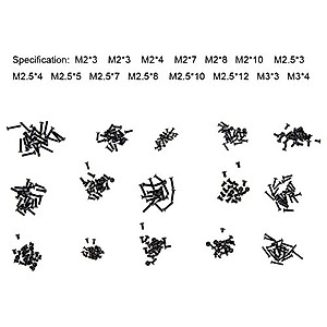 Screw HOT 300pcs/set Laptop Screws Set Kits 15 Size Notebook Computer Repair Screw Set - (Color: Black)