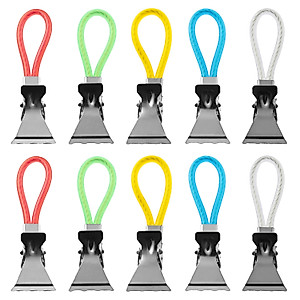 yyangz 20PCS Metal Towel Clip Bath Towel Clip Plastic Colourful Rope Beach Towel Clip Tea Towel Storage Clip Universal Small Hook Clip for Bedroom Bathroom Cabinet Rags Socks Pet Towels