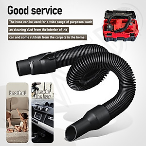 MWEDP 14-37-0105 Vacuum Hose Compatible with Milwaukee M18 Vacuum 0970-20 0880-20 0780-20 (Internal Storage), Fits 18V/28V Wet/Dry Vac Hose Assembly
