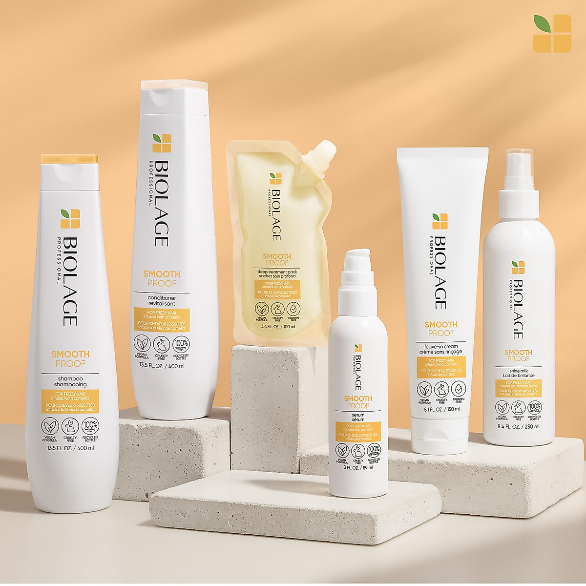 Biolage Smooth Proof Conditioner | Provides Humidity Control & Anti-Frizz Smoothness | For Frizzy Hair | Paraben & Silicone-Free | Veganâ€‹ | 13.5 Fl. Oz