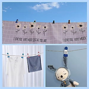 Clothes Pins, 24Pcs Chip Clips, 8 Mix Colors Clothespins, Bag Clips, Paper Clips, Mini Clothes Pins for Photo, Chip Clips Bag Clips Food Clips, Heavy Duty Metal Food Clips for Food, Kitchen Clips