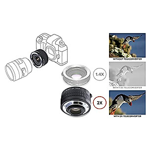 Kenko TELEPLUS HD 2.0X for Nikon F Autofocus Camera Mount, Black (K-TPHD2.0-N)