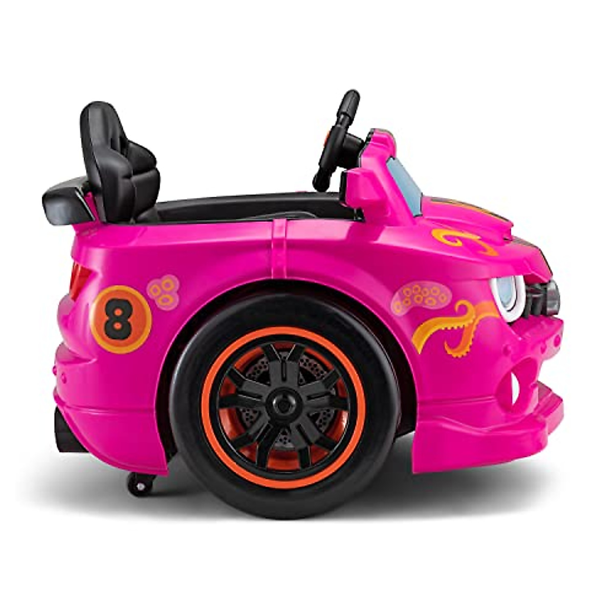 Kid Trax Dizzy Racers 6V Ride On Car – Toddler Toy with 360° Spin, w/Big Wheel, Indoor/Outdoor Toys, Electric Cars for Kids, Ride On for Boys & Girls, Max Weight of 66lbs, Ages 2-5 – Pink CAR