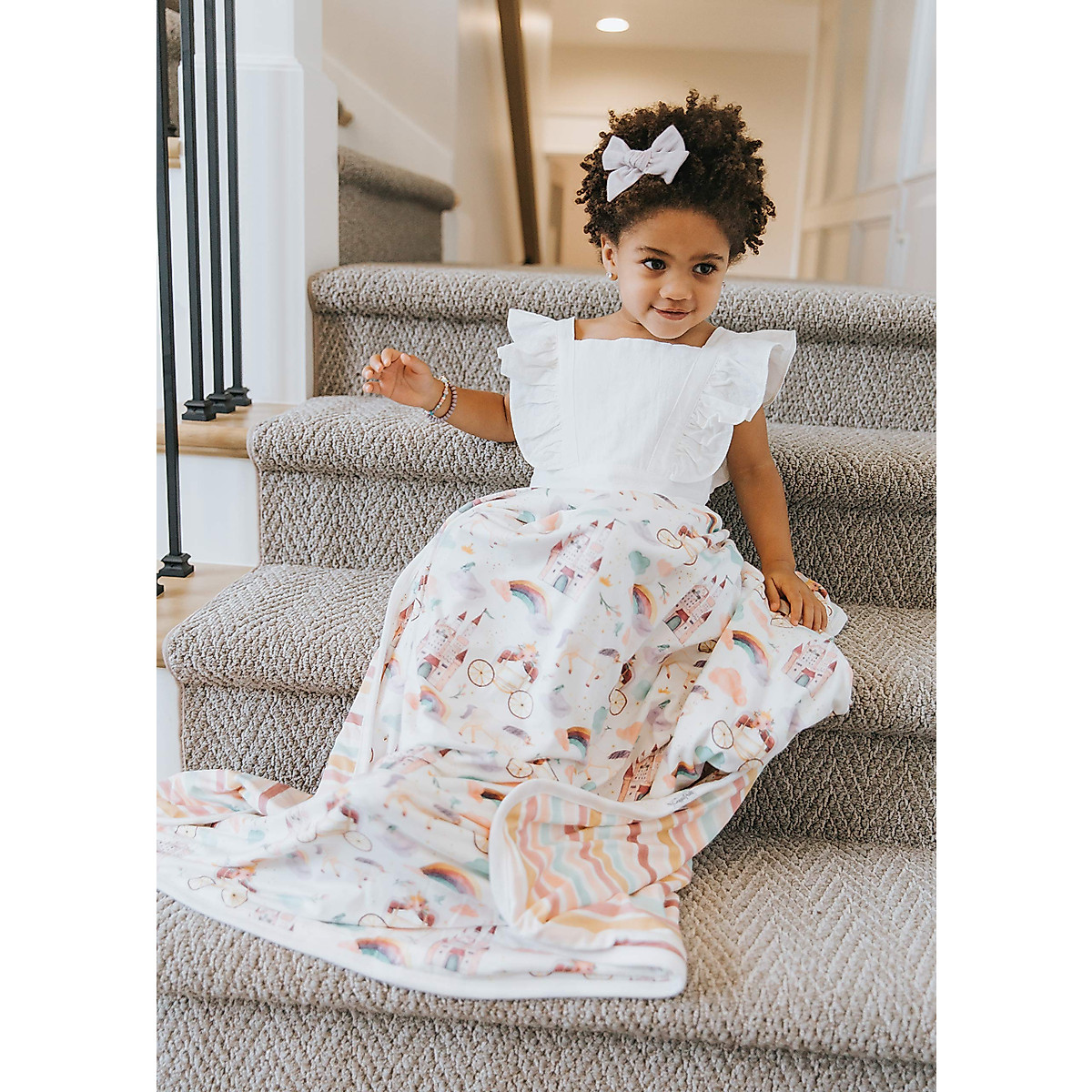 Copper Pearl Three-Layer Baby Blanket: Soft Baby Quilts for Boys and Girls | Breathable, Cozy, Toddler Blanket | Baby Quilt for Newborns | 46x46 Premium Polyester/Rayon | Enchanted