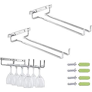 2 Pieces Metal Wine Glass Holder, Wine Glass Holder, Wine Glass Holder Wine Rack Kitchen Decoration