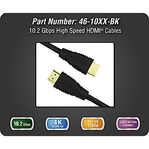 DATA COMM Electronics 46-1009-BK 9-feet 10.2 Gbps High Speed HDMI Cable, 4K, Ultra HD Ready
