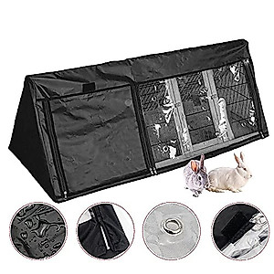 Rabbit Hutch Cover Triangle Outdoor Waterproof A-Frame Bunny Cage Cover for Small Animal