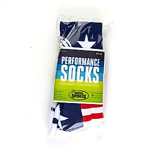 ChalkTalkSPORTS Volleyball Woven Mid-Calf Socks | USA | Red & White & Blue