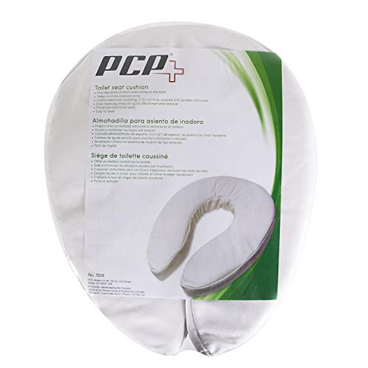 Raised Toilet Seat Cushion, 2" High Padded Comfort Support, Universal Fit, Portable with Adjustable Fastening Straps