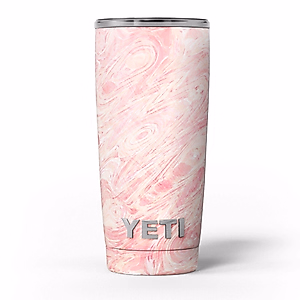 Design Skinz Pink Slate Marble Surface V42 - Skin Decal Vinyl Wrap Kit Compatible with The Yeti Rambler Cooler Tumbler Cups