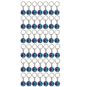 1" Globe Keychains Earth Globe Key Chains,50 Pcs Mini Backpack Hook for Travelers,Ball Keyring Pendant for Bag&Belt Loop Accessory,Back to School Item,Arts and Crafts,Educational Tool,Party Favors