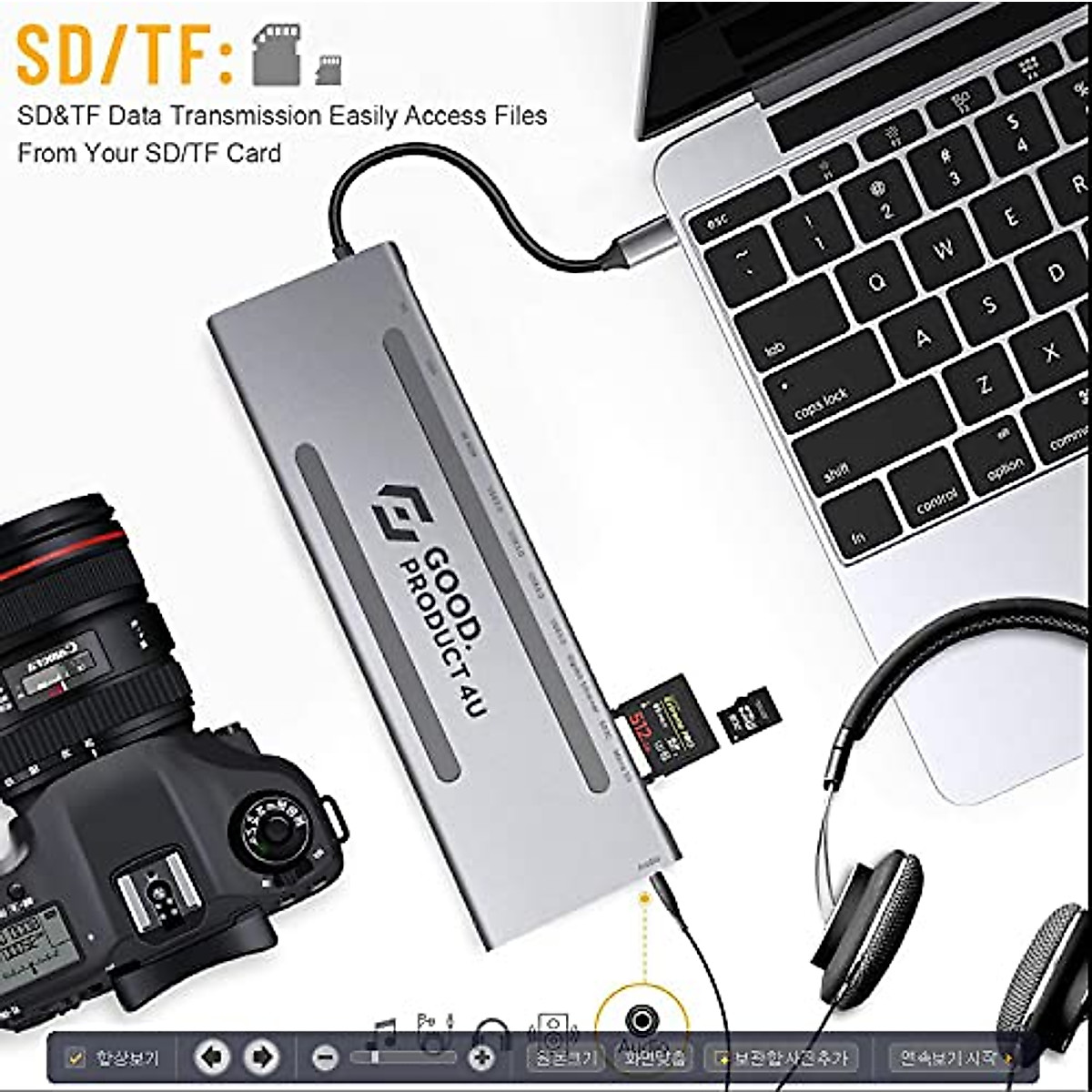 USB C Hub, PowerExpand 11-in-1 with 100W Power Delivery, 4K 60Hz HDMI Port, USB C and 2 USB A Data Ports, Ethernet Port, 3.5mm Audio, Micro SD and SD Card Reader for MacBook Pro Accessories