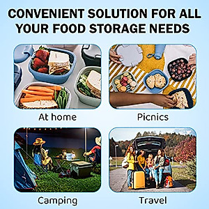 GISHO Collapsible Bowl, Collapsible Silicone Bowl With Lids, Ideal for Camping & Hiking, Picnic, RV, Travel, Dishwasher & Microwave Safe 36oz (Lemonade Pink)