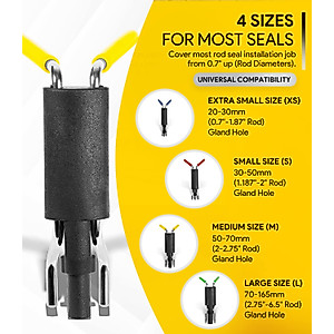 6 Pack Hydraulic Seal Installation Tools, Hydraulic Cylinder Piston Repair Rebuild Seal Kit, U-Cup Rod Seal Installation Tool Kits Upgraded Super Strong Seal Twistor Install Tool Set