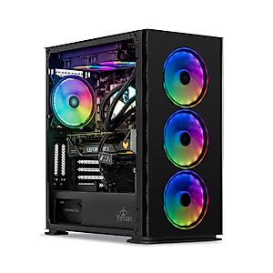 YEYIAN ODACHI Gaming Desktop Computer, AMD Ryzen 9 7900X3D, AMD RX7900 XTX, 32GB DDR5 6000MHz RAM, 1TB NVMe SSD, Liquid Cooler VR Ready Gaming PC, 850W PSU, USB-C 3.2, WiFi, Win 11 Home