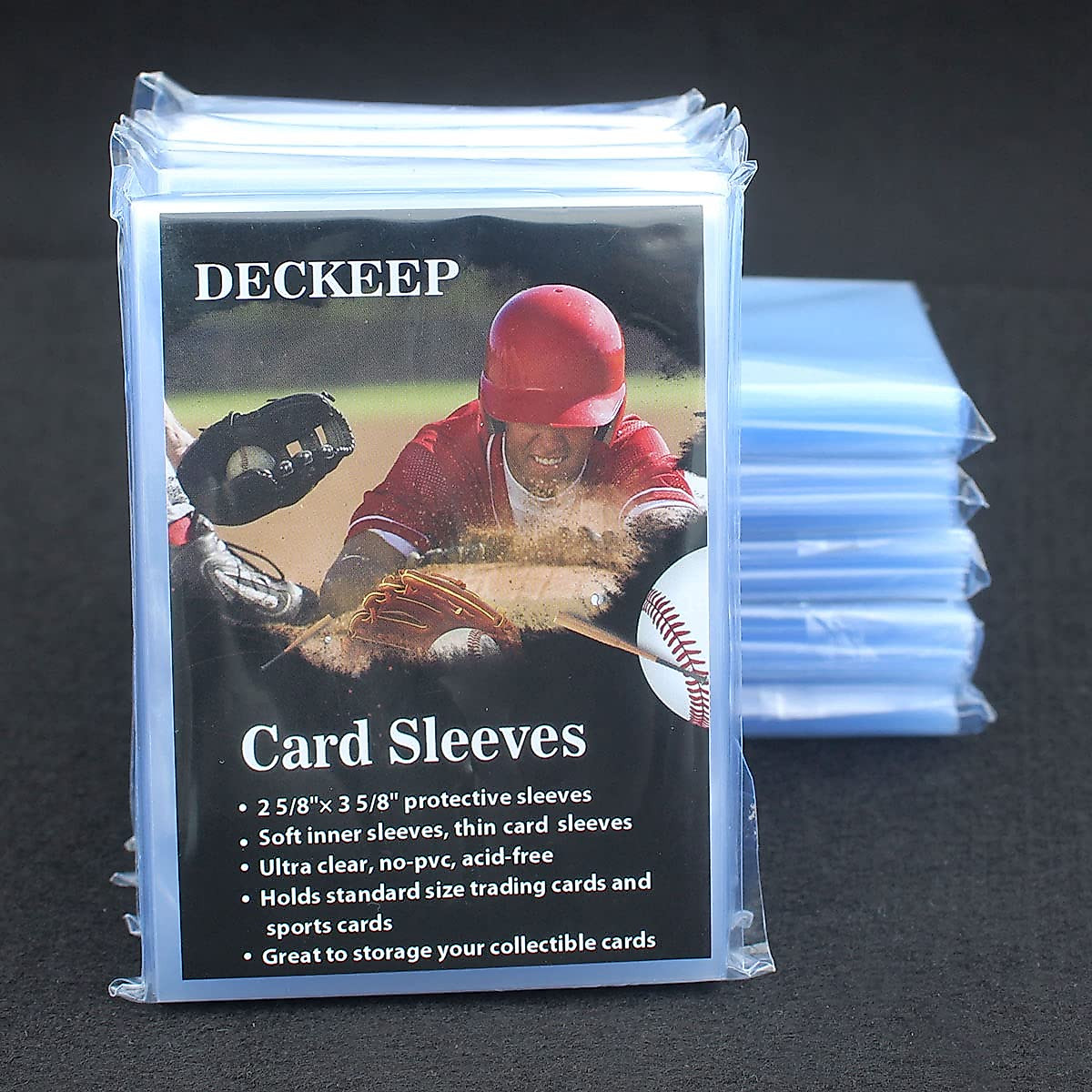 DECKEEP 2000 Count Ultra Clear Card Sleeves, 2 5/8"× 3 5/8" Card Sleeves, 67×94mm Soft Protective Sleeves for Baseball Cards, Sports Cards and Collectible Trading Cards