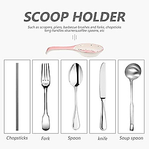 Cabilock ceramic spoon holder utensil holder counter spoon rest stove top rest teaspoon holder farmhouse spoon rests kitchen storage accessories spatula holder desktop milk spoon ceramics