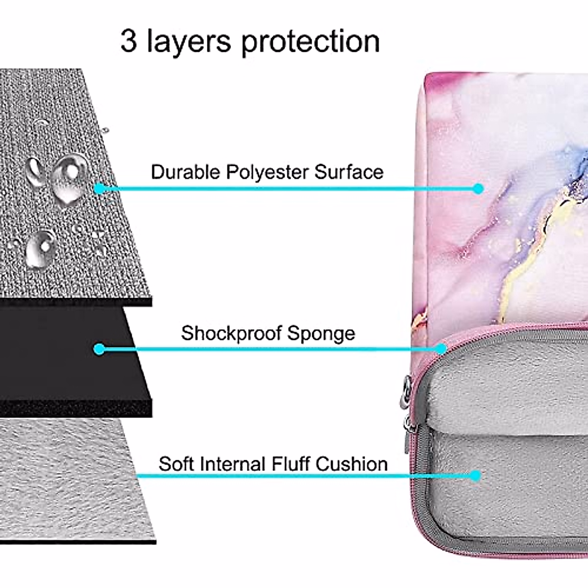 MOSISO Laptop Shoulder Bag Compatible with MacBook Air/Pro, 13-13.3 inch Notebook, Polyester Briefcase with Belt, Pink, 13.3 inch, Unisex-Adults, Crossbody, Business