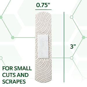 CURAD Truly Ouchless!® Silicone Bandages, .75" x 3", For Sensitive or Delicate Skin, Flexible Fabric, Protects Scrapes, Cuts & Burns, 20 Count