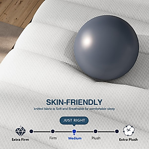 DIFAME California King Size Mattress, Upgrade Strengthen 14 Inch Hybrid California King Mattress in a Box,Mattress Cal King Size with Memory Foam and Independent Pocket Spring,Medium Firm