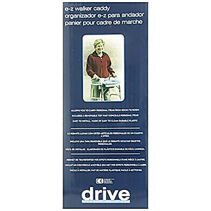 Drive Medical RTL10131 E-Z Walker Caddy with Tray, Gray/Blue