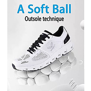 Waldeal Women's Trail Running Shoes - Lightweight Breathable Athletic Sneakers for Outdoor Hiking-8.5 White/Black