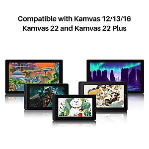 HUION Full-Featured USB-C to USB-C Cable Support USB3.1 GEN2 DP Signal for Graphic Drawing Tablet with Screen Kamvas 12/13/16(2021)/22/24/22 Plus/24 Plus/Pro 16 (4K)/Pro 16 Plus (4K)/Pro 24(4K), 3.2ft