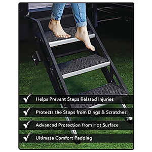 Trailersphere RUGUP for Lippert Solid Step and MORryde Step Above (1-Rug MORryde Step Above, 19" * 9.5")