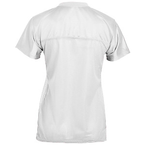 Augusta Sportswear Women's Standard Junior Fit Replica Football Tee, White, Small