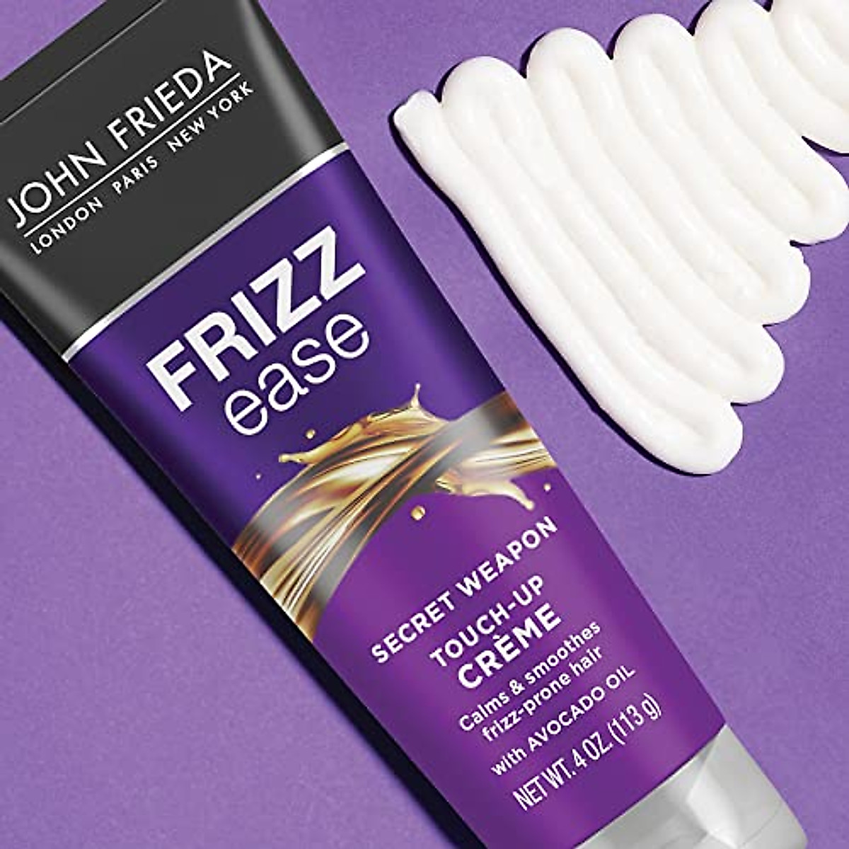 John Frieda Frizz Ease Secret Weapon Touch Up Cream: Anti-Frizz Styling Cream for Smooth, Frizz-Prone Hair (4 oz, Pack of 2)