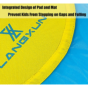 LANGXUN Rocket-Themed Mini Trampoline for Kids 6 Months to 4 Years - Indoor Trampoline Toys for Baby Boys' Birthdays