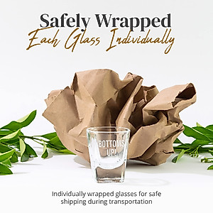 Custom Text Shot Glass - Engraved Personalized Shot Glasses For Weddings, Birthdays, Groomsmen and Party Favors - Unique Shot Glasses, Square Shot Glass Party Favors (1 Pack-2oz Square Shot)