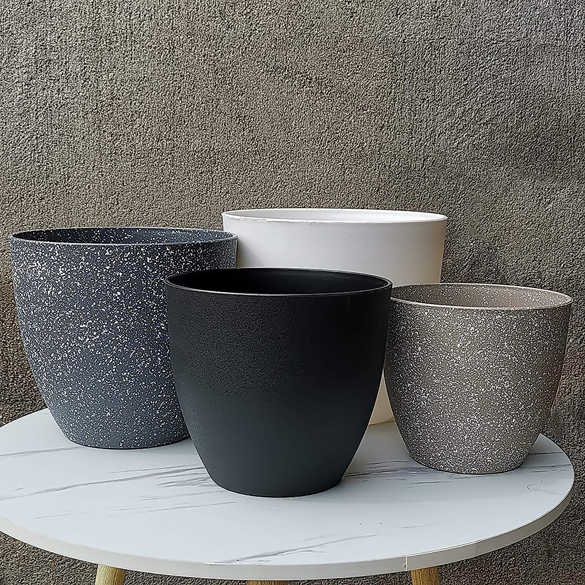 PERZOE Plastic Flower Pot Modern Bonsai Pot Flowerpot Balcony Indoor Outdoor Tree Planter Home Decoration Supplies-2#