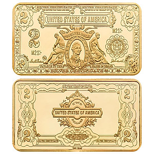 4pcs/lot US 1899-1901 Dollars Challenge Gold Plated Bar with Coin Holder America Collectables Coin Bullion Set Box (Gold)