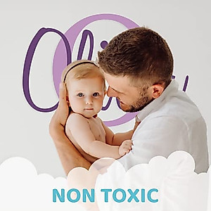 Custom Name & Initial - Premium Series - Baby Boy - Wall Decal Nursery for Home Bedroom Children (M511) (Wide 22" x 15" Height)