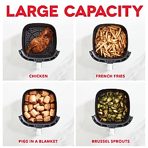 DASH Tasti-Crisp™ Electric Air Fryer Oven, 2.6 Qt., White – Compact Air Fryer for Healthier Food in Minutes, Ideal for Small Spaces - Auto Shut Off, Analog, 1000-Watt