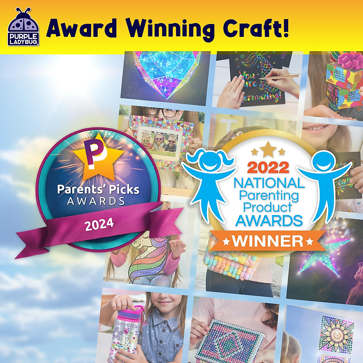 SUNGEMMERS Big Gem Mermaid & Dolphin Diamond Window Art Suncatcher Kit for Kids 6-8 9 10, Birthday Gifts for 7 Year Old Girl, Arts and Crafts for Girls Ages 8-12, Easter Basket Stuffers for Kids