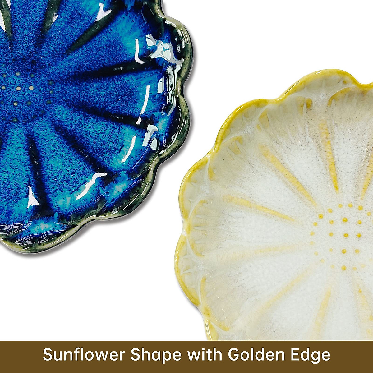 Spoon Rest Spoon Holder For Stove Top 2PCS Ceramic Cooking Spoon Holder For Kitchen Counter Stable Spatula Holder Utensil Rest Coffee Spoon Rest (Blue+Cyan)