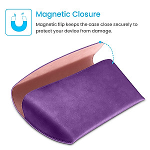 Stethoscope Case for MDF Acoustica Lightweight Stethoscope, SKYREH PU Leather Portable Carry Case for 3M Littmann Classic III, Cardiology IV, 3M Lightweight II S.E.Stethoscope (Purple)