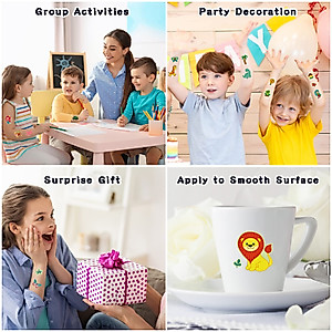 Partywind 115 PCS (10 Sheets) Glow Kids Temporary Tattoos, Children Tattoo Stickers Include Dinosaur/Mermaid/Pirate/Butterfly and More, Birthday Party Supplies Favors