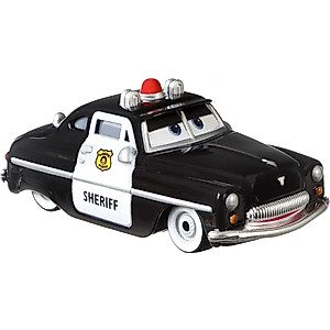 Disney Cars Sheriff, Miniature, Collectible Racecar Automobile Toys Based on Cars Movies, for Kids Age 3 and Older, Multicolor