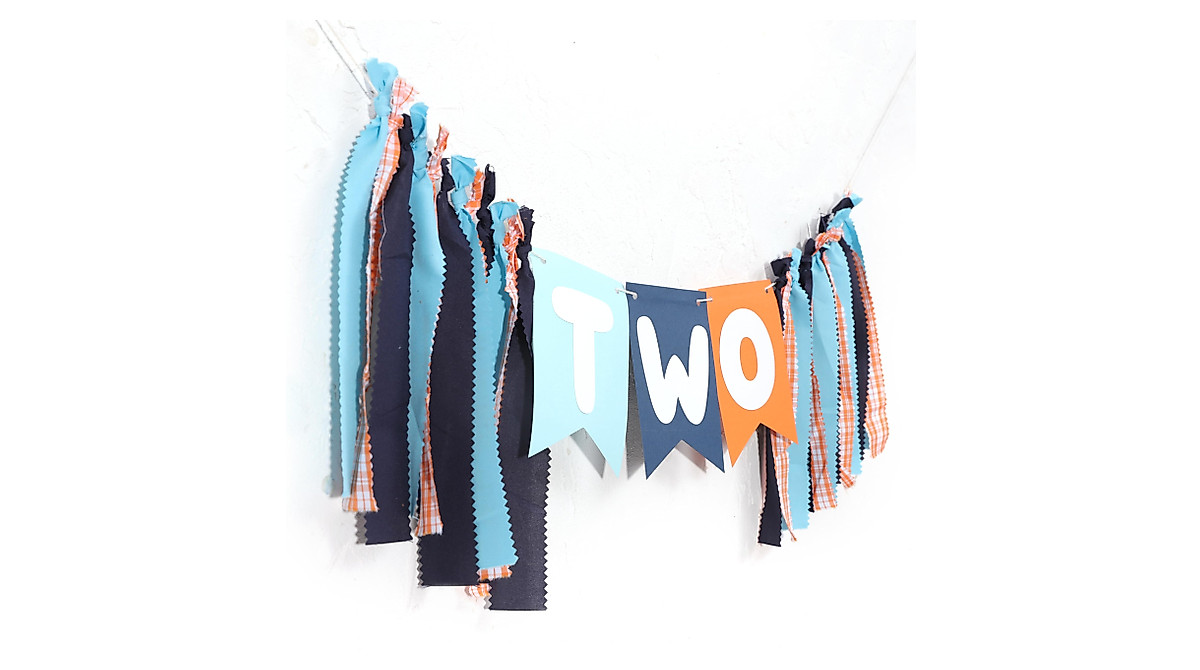 Bluey Puppy Two High Chair Banner - Boys 2nd Birthday Decor